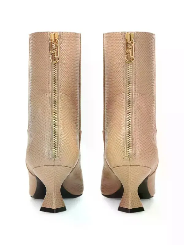 SERGIO ROSSI Sculpt Lizard-effect Ankle Boots