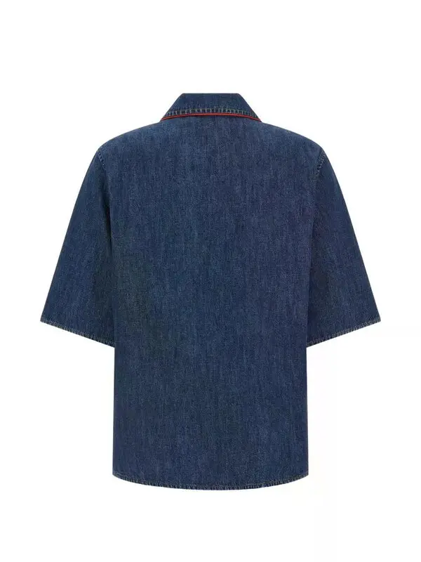 Valentino Garavani Vlogo Signature Denim Blouse