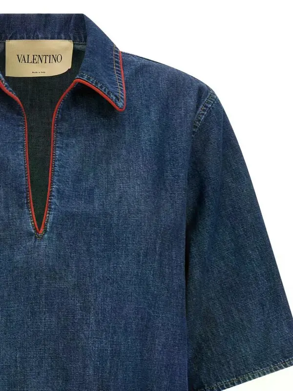 Valentino Garavani Vlogo Signature Denim Blouse