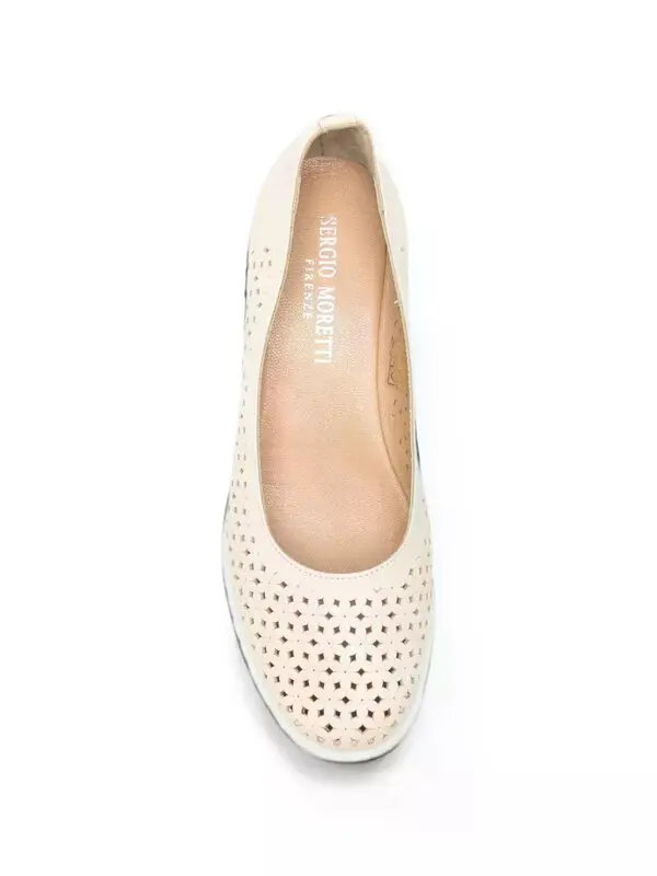 SERGIO MORETTI FIRENZE Perforated Wedge Pumps