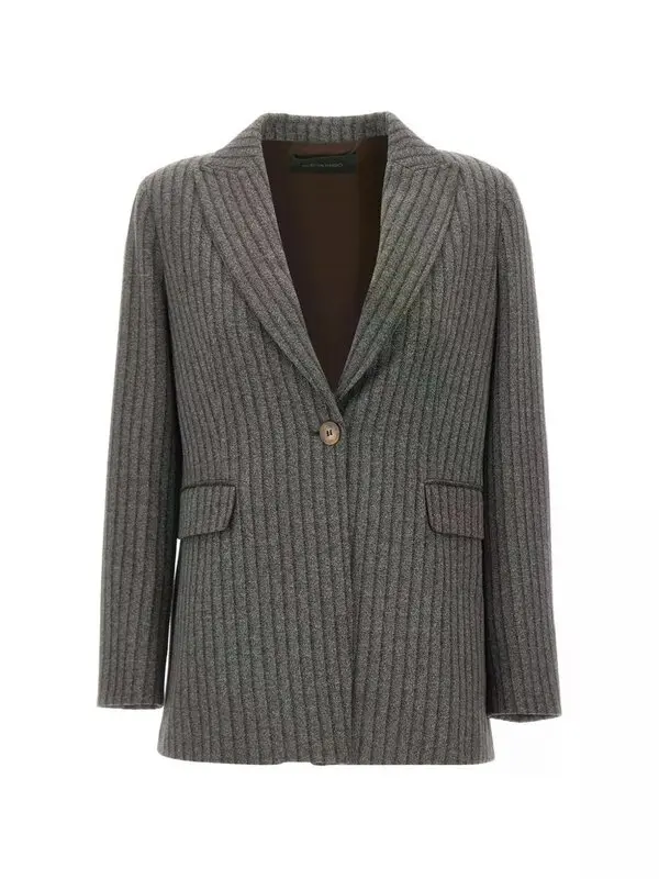ELENA MIRÒ Stripe-pattern Single-breasted Blazer