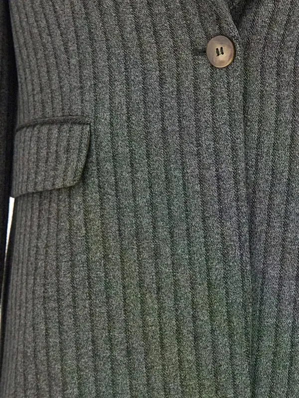 ELENA MIRÒ Stripe-pattern Single-breasted Blazer