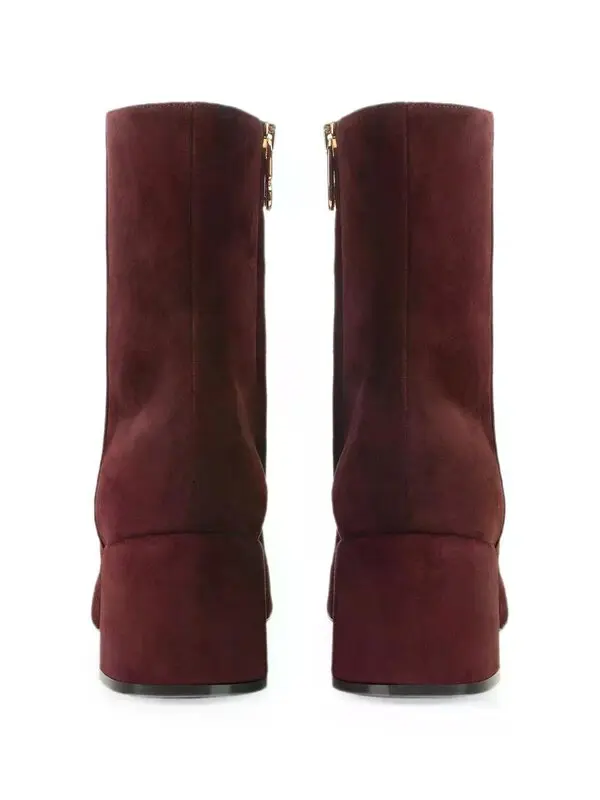 SERGIO ROSSI Convex Suede Ankle Boots