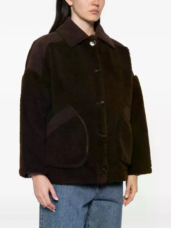 SESSUN Corduroy-trimmed Shearling Jacket