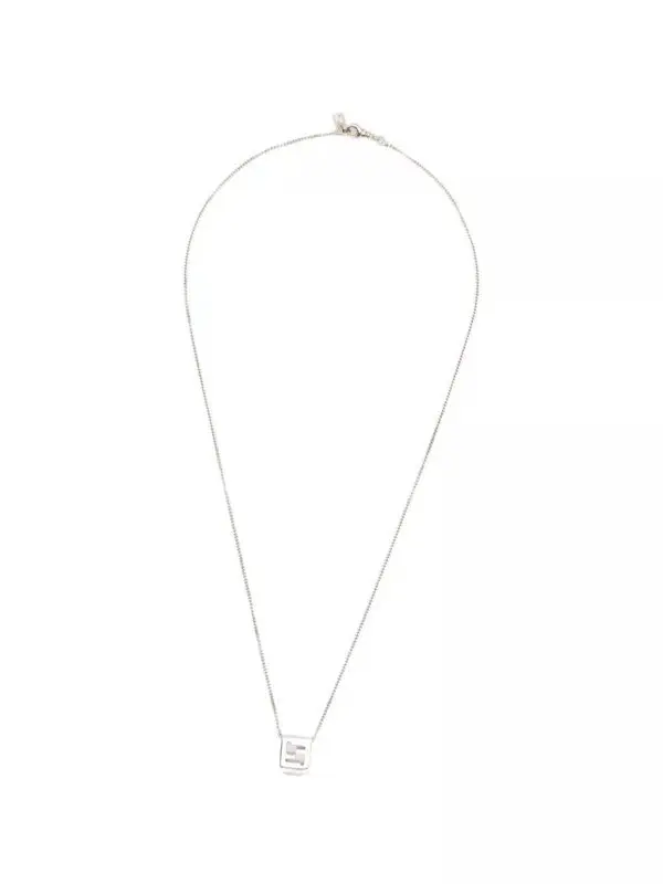 Fendi Ff Motif Necklace - Silver