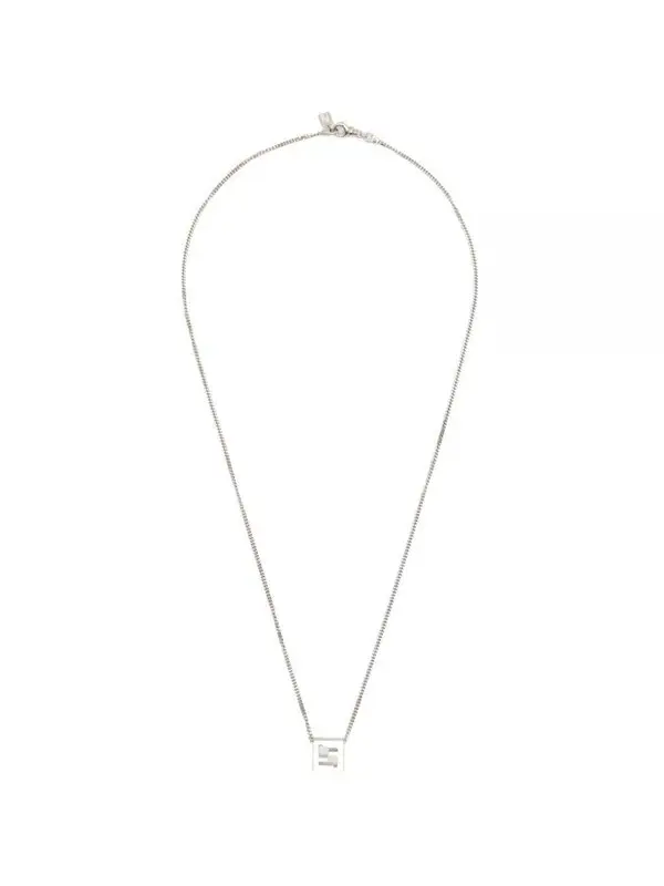 Fendi Ff Motif Necklace - Silver