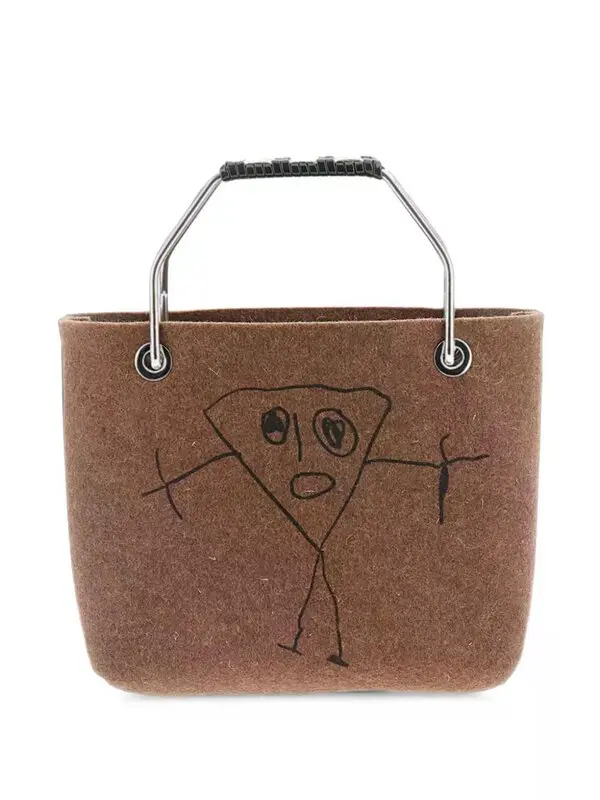 Plan C Mini Pili And Bianca Graphic-print Tote Bag