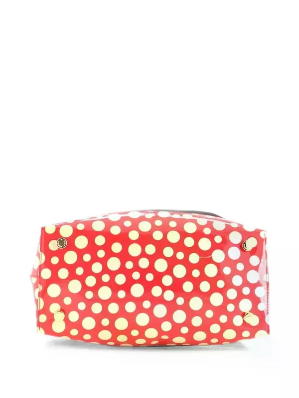 LOUIS VUITTON Desire Lockit Bag Kusama Infinity Dots Monogram Nylon Mm Tote Bag