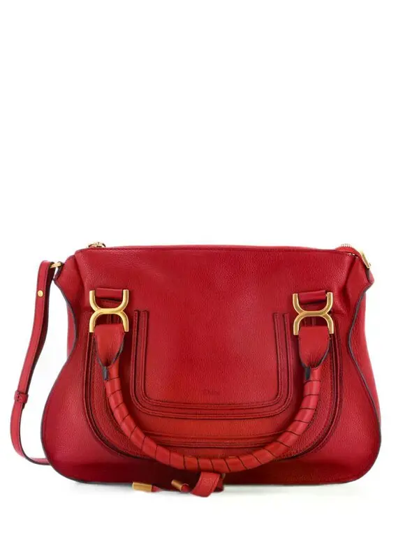 Chloé Marcie Leather Medium Satchel - Red