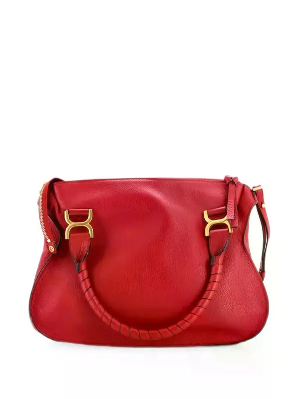 Chloé Marcie Leather Medium Satchel - Red