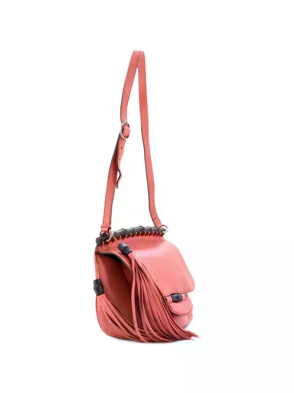 Gucci Nouveau Fringe Leather Medium Crossbody Bag
