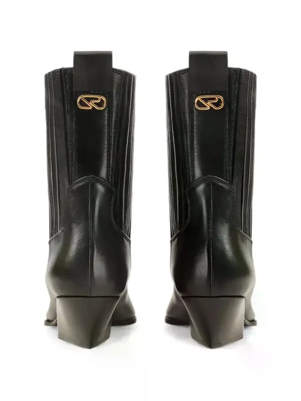 SERGIO ROSSI Purcell Pointed-toe Cowboy Boots