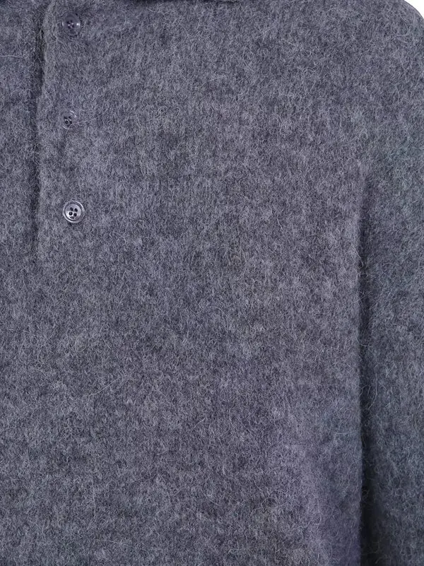 AMI Paris Wool And Alpaca Polo With Embroidery
