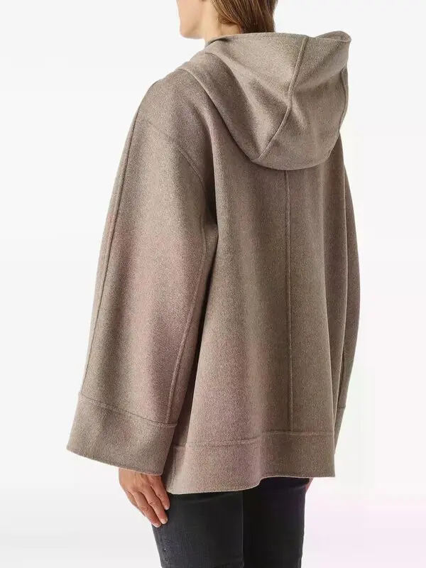 Max Mara Hooded Button-up Coat