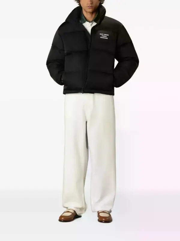 Drole De Monsieur Slogan-print Padded Jacket