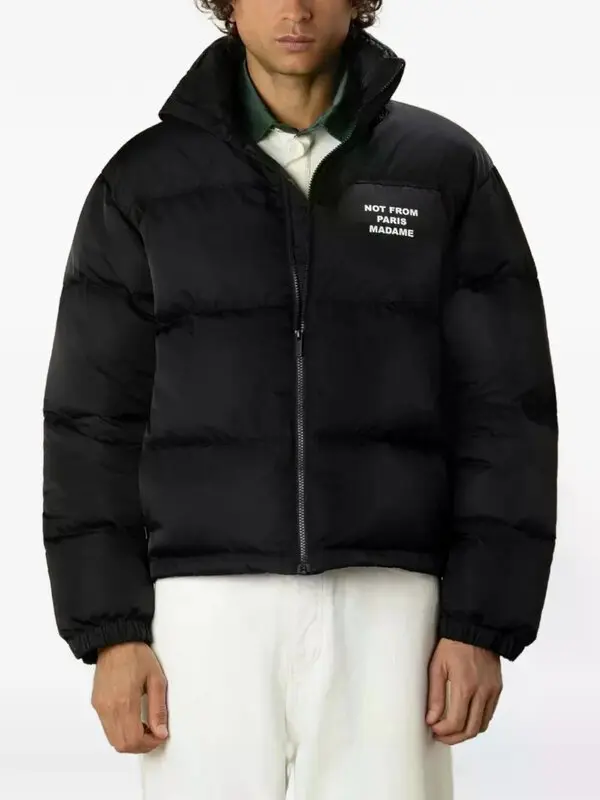 Drole De Monsieur Slogan-print Padded Jacket