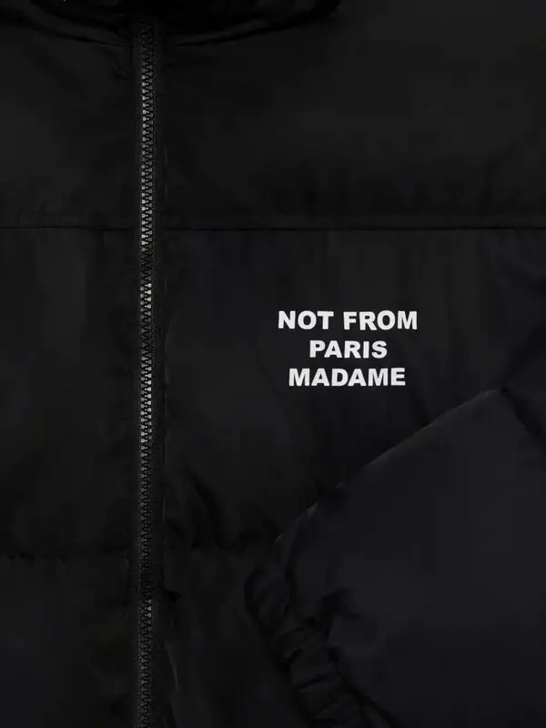 Drole De Monsieur Slogan-print Padded Jacket