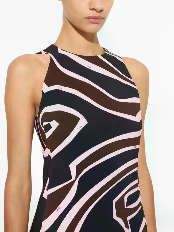Emilio Pucci Labirinto-print Cady Dress