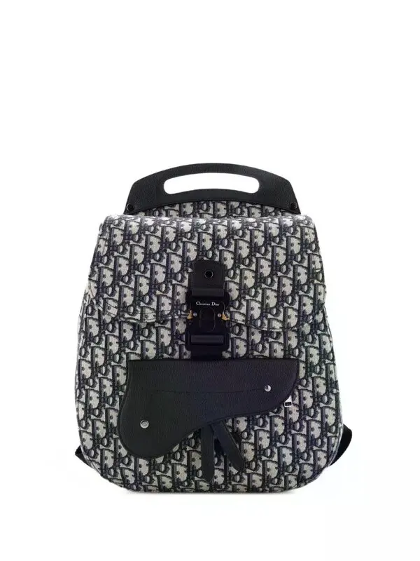 Dior Gallop Oblique Canvas Medium Backpack - Black
