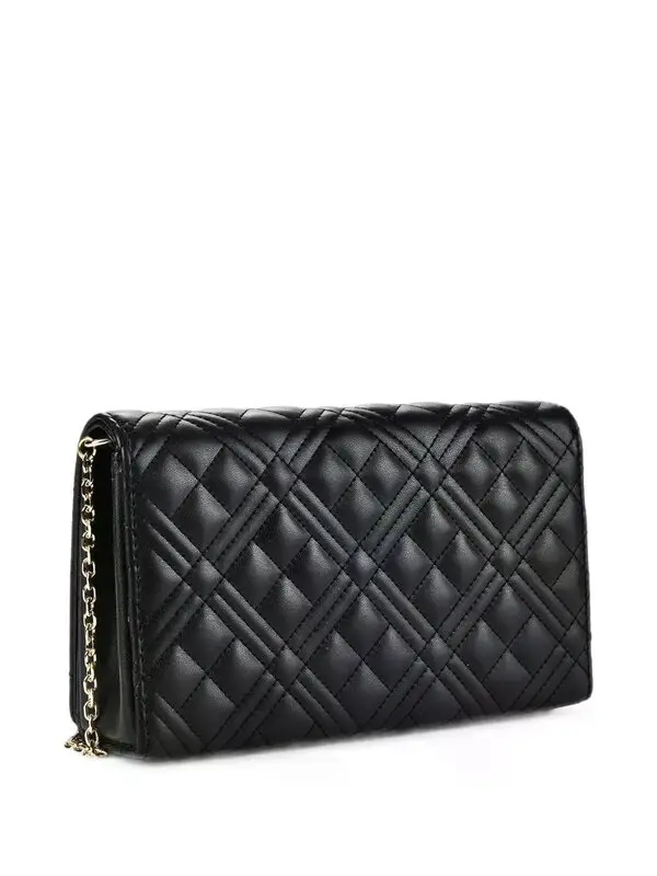 Moschino Quilted Logo-plaque Shoulder Bag