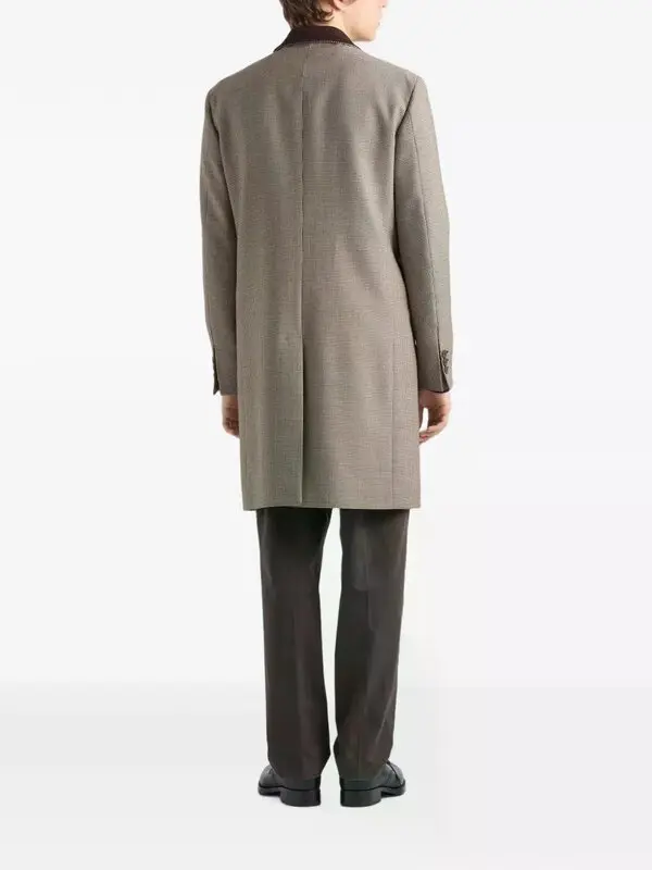 Prada Single-breasted Mohair Wool Coat