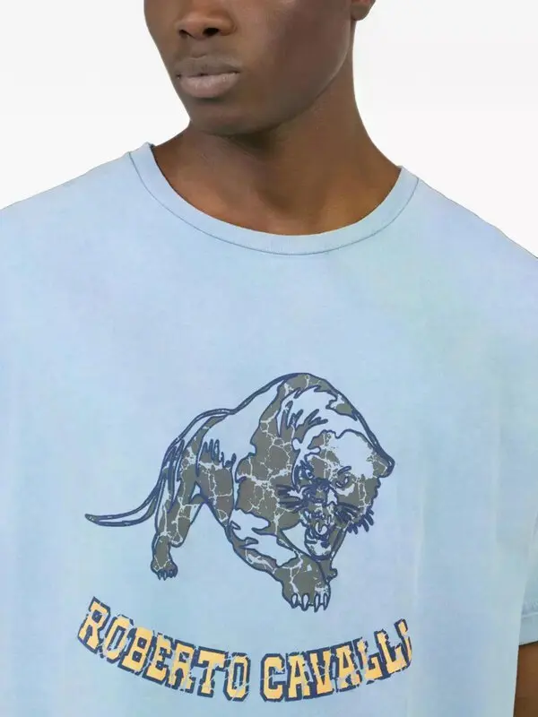 Roberto Cavalli Logo-print Cotton T-shirt