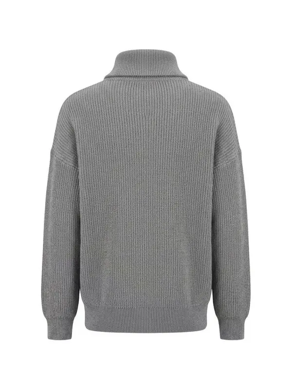 DIANA STUDIO Half-zip Ribbed-knit Sweater