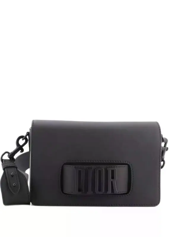 Dior Ultra Matte Dioevolution Flap Bag Calfskin Medium Shoulder Bag - Black