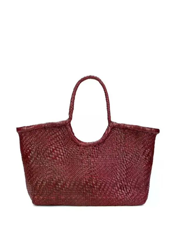 Dragon Diffusion Nantucket Woven Leather Tote Bag - Red