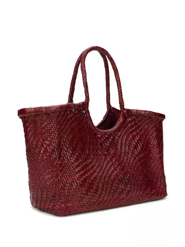 Dragon Diffusion Nantucket Woven Leather Tote Bag - Red