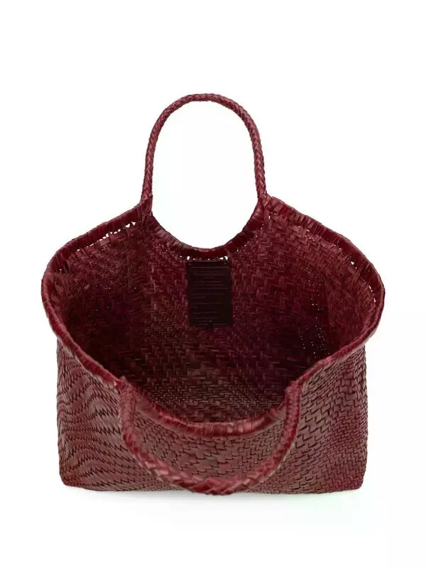 Dragon Diffusion Nantucket Woven Leather Tote Bag - Red