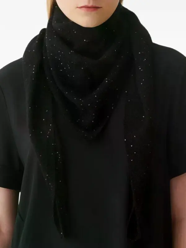 Fabiana Filippi Sequin-embellished Knitted Scarf