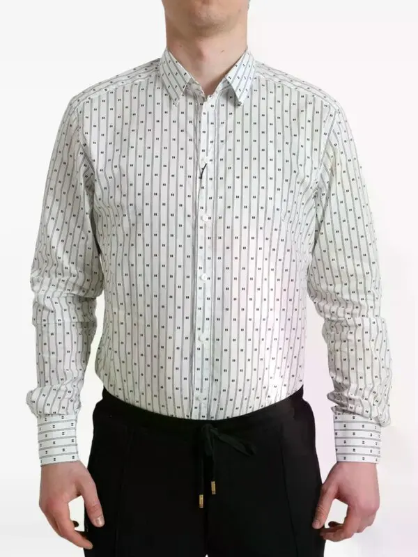 Dolce & Gabbana Gold Vertical-stripe Shirt