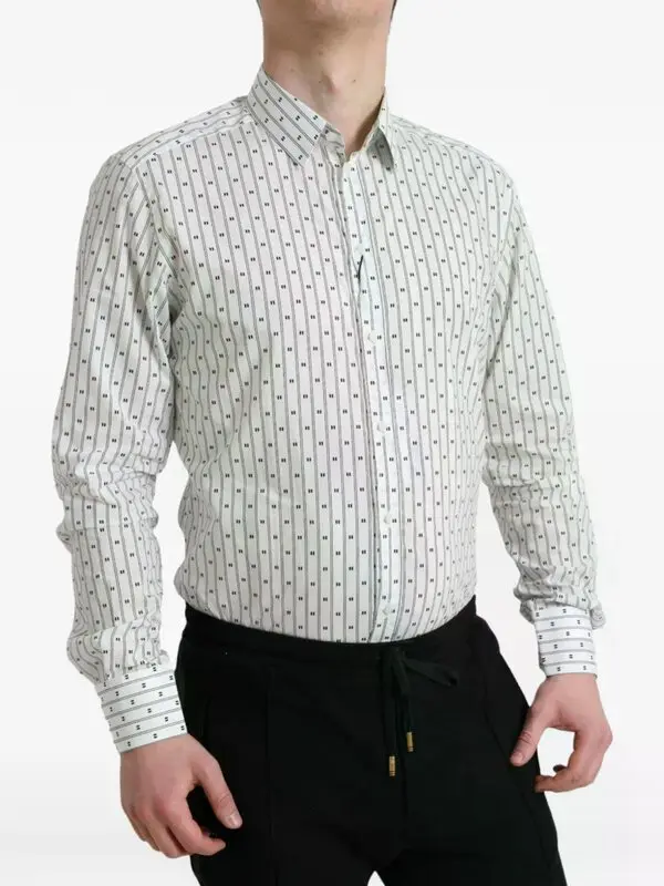 Dolce & Gabbana Gold Vertical-stripe Shirt