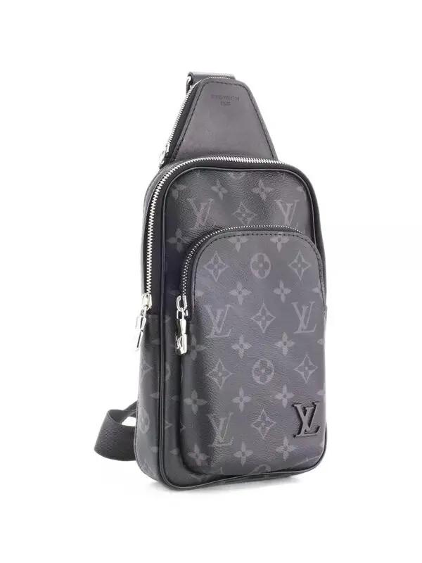 LOUIS VUITTON Avenue Sling Bag Nm Monogram Eclipse Canvas Crossbody Bag