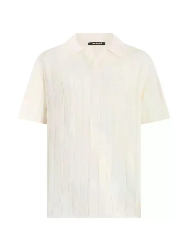 Roberto Cavalli Ribbed-knit Short-sleeve T-shirt