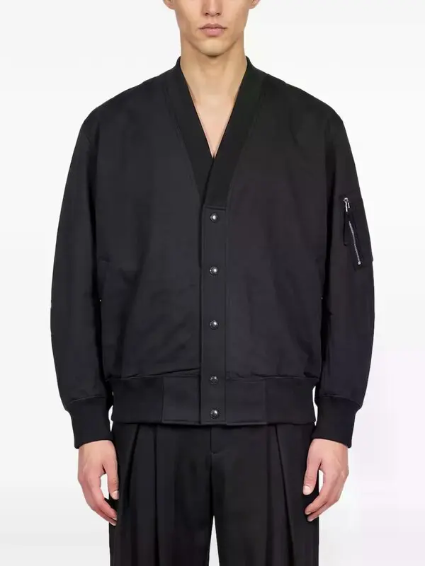 Comme Des Garçons V-neck Bomber Coat