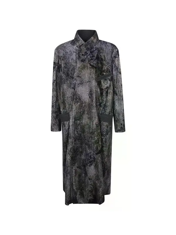 ZIGGY CHEN Crinkled-effect Double-breasted Coat