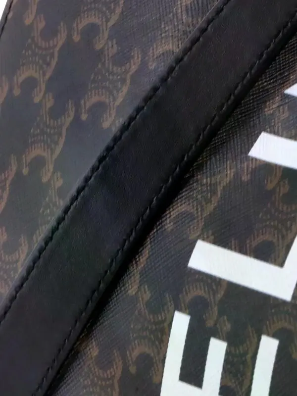 Celine Vertical Cabas Triomphe Coated Canvas Medium Tote Bag