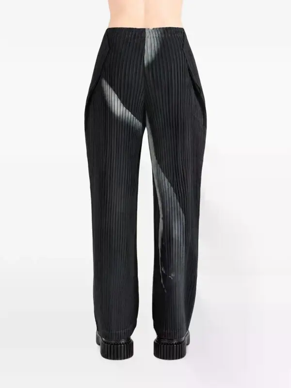 Issey Miyake Hands Of Lover Pleated Graphic-print Trousers