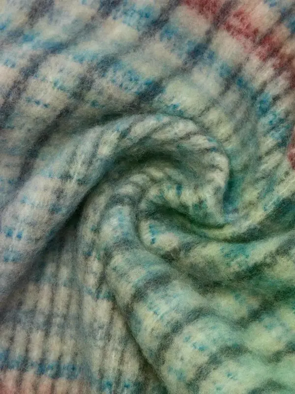 PIQUADRO Check-pattern Fringed Scarf - Blue