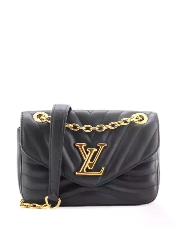 LOUIS VUITTON New Wave Chain Bag Nm Quilted Leather Pm Crossbody Bag - Black