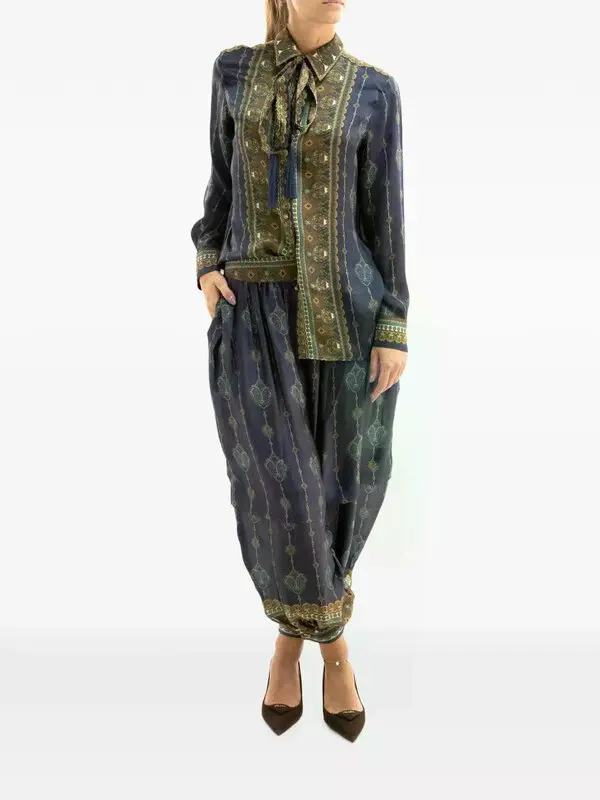 Zimmermann Paisley-print Buttoned-cuff Trousers