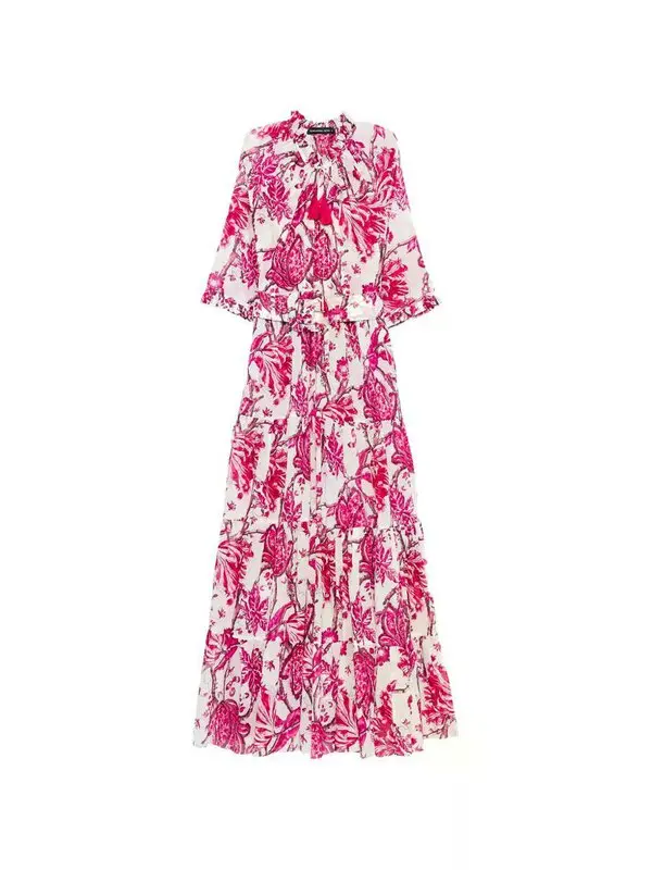 Samantha Sung Eva Floral-print Tiered Maxi Dress