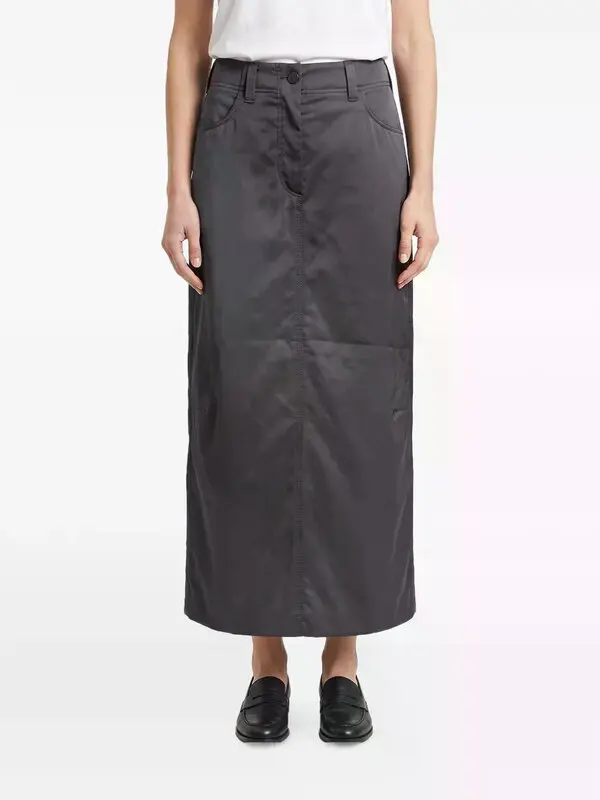 Brunello Cucinelli Back-slit Maxi Straight Skirt
