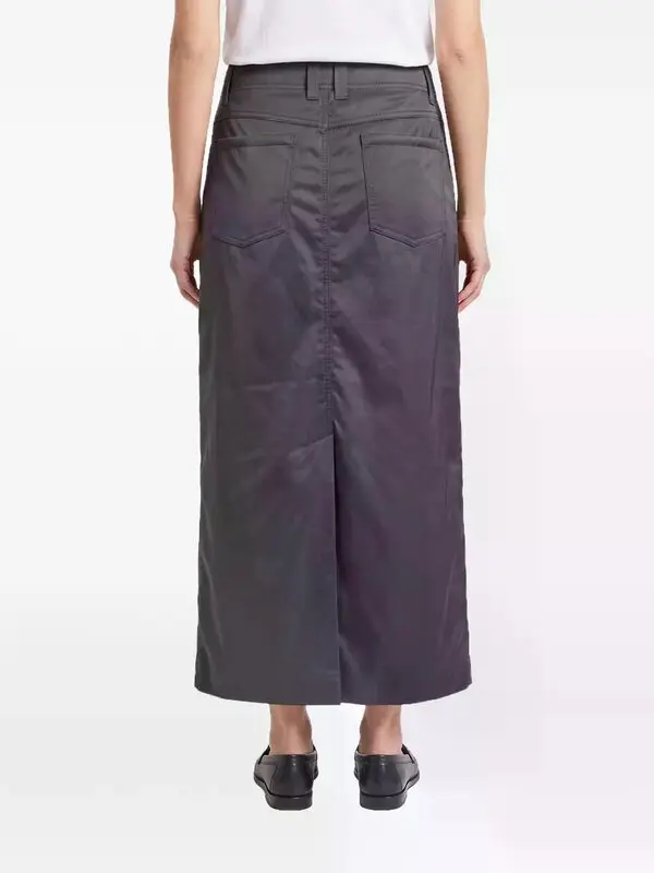 Brunello Cucinelli Back-slit Maxi Straight Skirt
