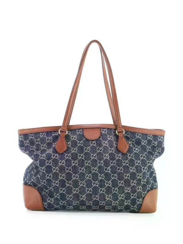 Gucci Ophidia Shopping Gg Denim Medium Tote Bag
