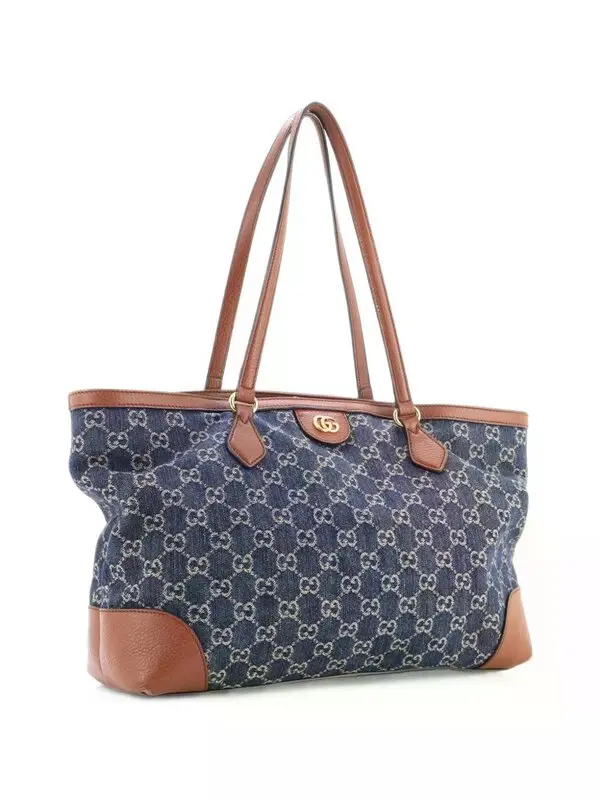 Gucci Ophidia Shopping Gg Denim Medium Tote Bag