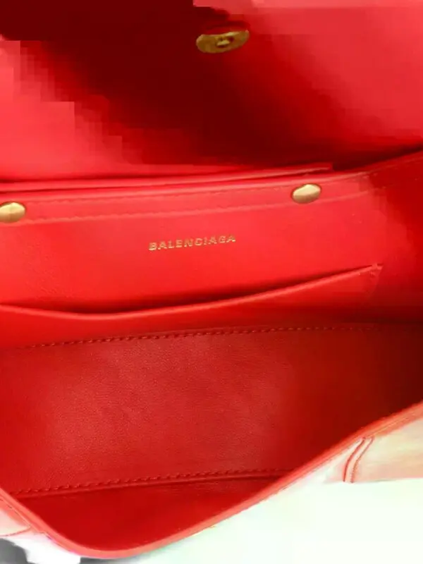 Balenciaga Hourglass Chain Leather Crossbody Bag