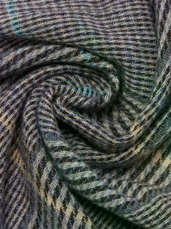PIQUADRO Check Fringed Scarf